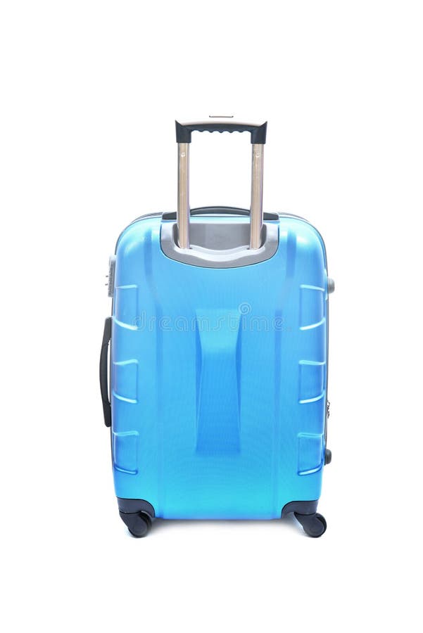 Blue luggage isolated stock photo. Image of customs, baggage - 90799396