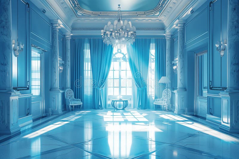 Luxury Palace Interior, Realistic Fantasy Interior of the Palace Stock ...