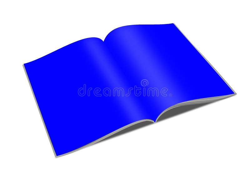 Blue Magazine Blank Template for Presentation Layouts and Design Stock ...