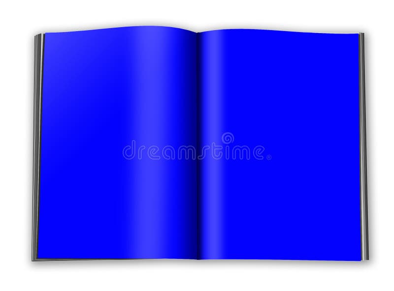 Blue Magazine Blank Template for Presentation Layouts and Design Stock ...