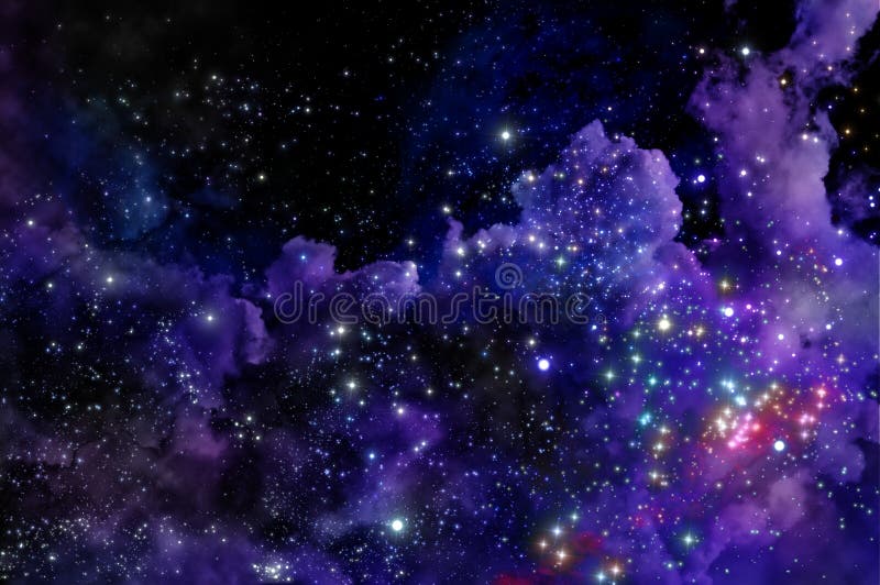 Blue and magenta nebula stock image. Image of constellation - 33041679