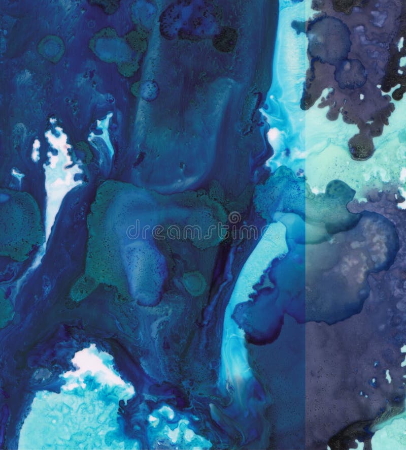 Blue Magic Background. Watercolor Printable Texture. Stock Illustration ...