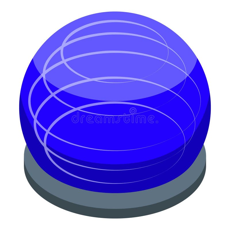 Blue Magic Ball with Glowing Swirls is Standing on the Table Stock ...