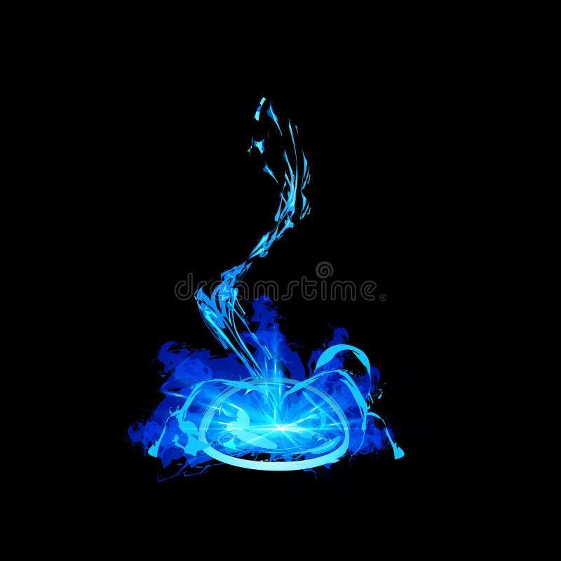 Blue Magic Effect for Game Flat Style, Vector Illustration Stock Vector ...