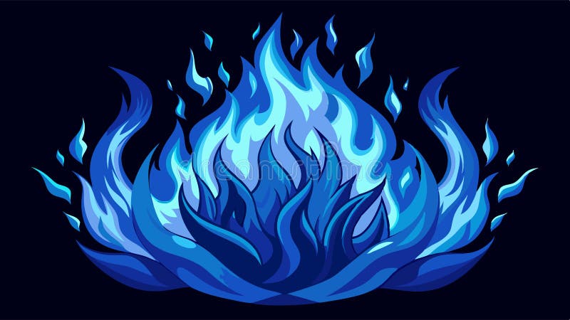 Blue Magic Fire stock vector. Illustration of game, fireball - 343598285