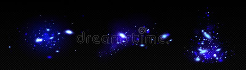 Blue Magic Firefly Glitter Shine Effect Vector Stock Vector ...