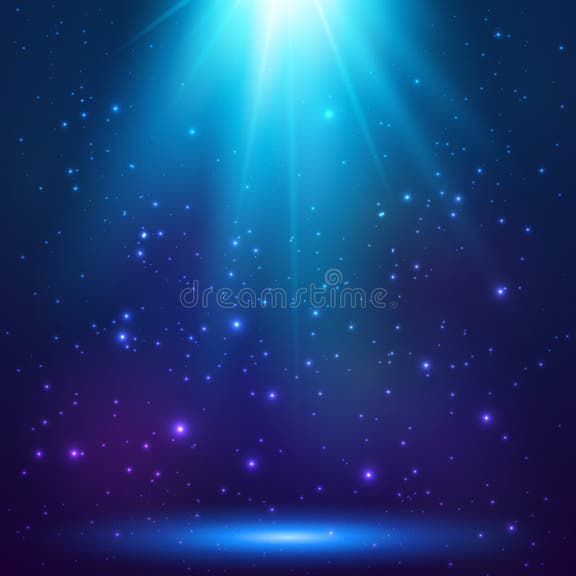 Blue Magic Light, Vector Background Stock Vector - Illustration of glow ...