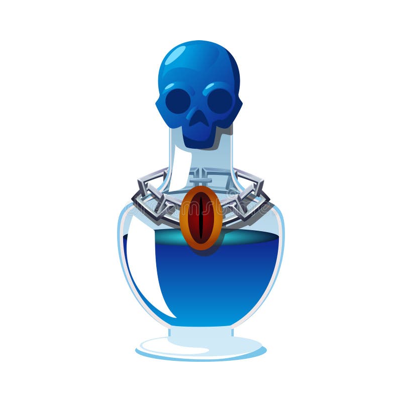 Realistic Magic Potion stock vector. Illustration of skull - 239120385
