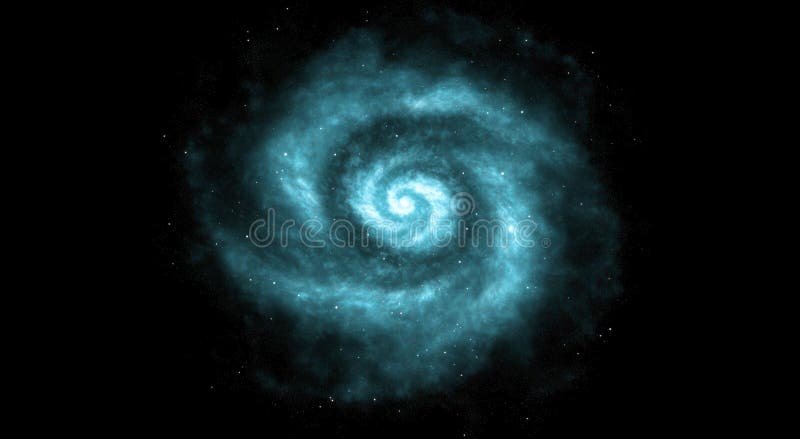 Blue Magic Spirals with Sparkling Blue Light Effects, Glitter Particles ...