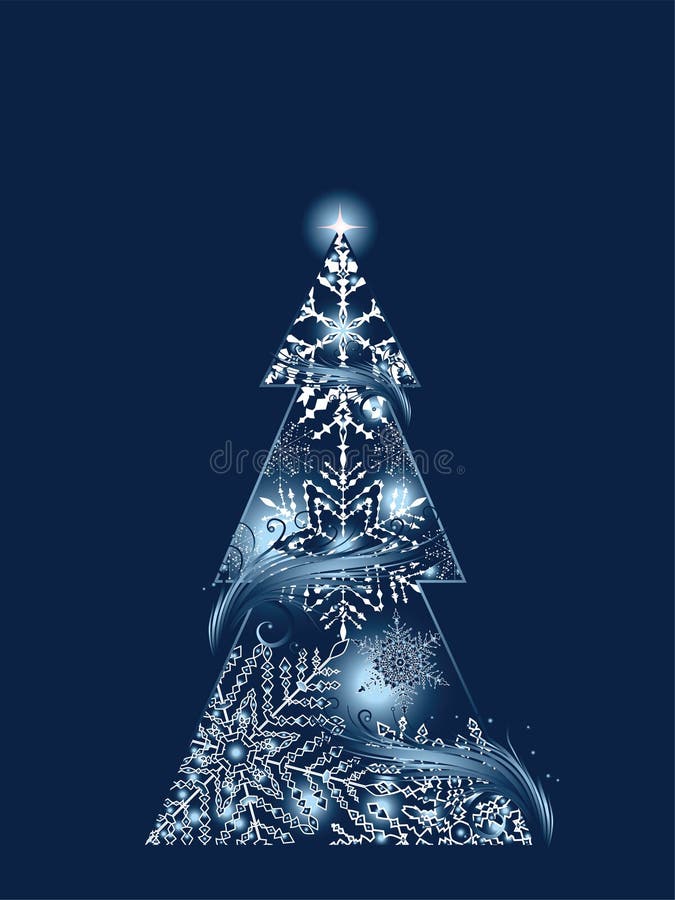 Blue Magic Tree stock vector. Illustration of card, floral - 29126661