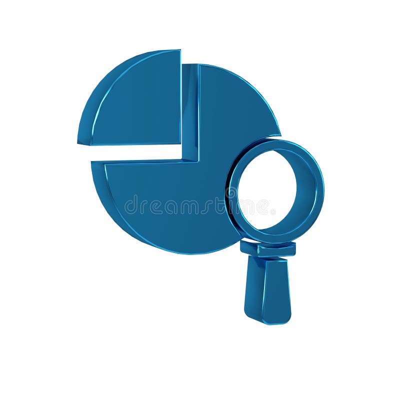 3D Blue Magnifying Glass in Hand Isolated Stock Vector - Illustration ...