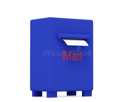 Blue mail box stock illustration. Illustration of connection - 7568843