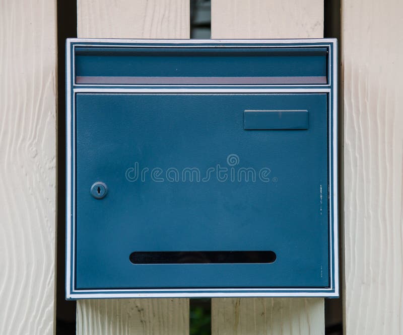 Blue mail box stock photo. Image of metal, design, message - 32263088
