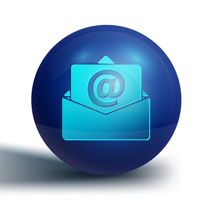 E Mail Envelope Button Icon Blue Stock Illustrations – 1,133 E Mail ...