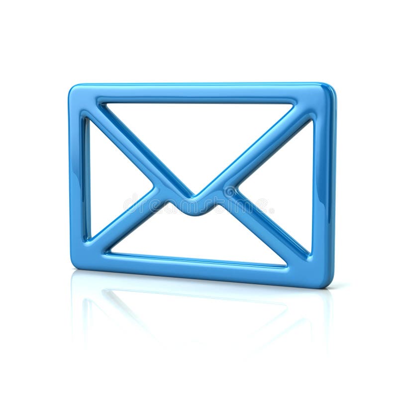 Icon E-mail Blue, Illustration Stock Vector - Illustration of smooth ...