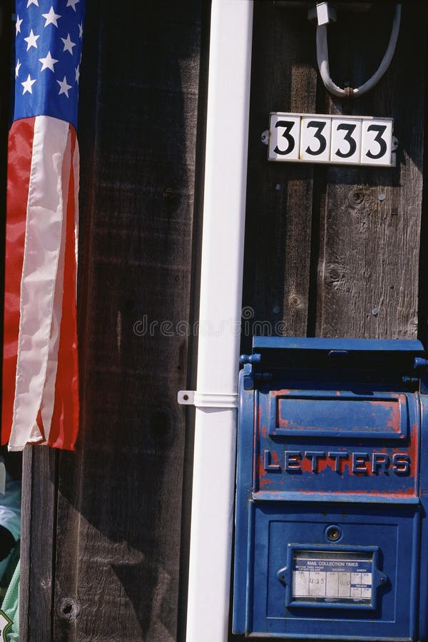 Blue Mailbox stock photo. Image of post, american, postal - 23147660