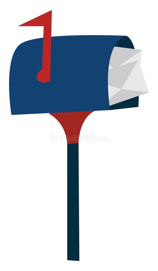 Blue mailbox symbol stock vector. Illustration of message - 23268650