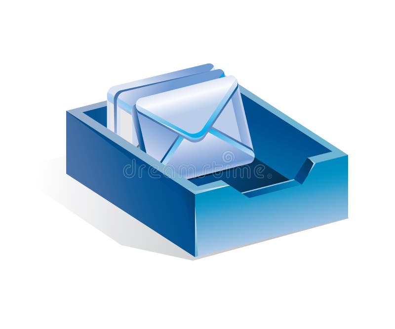 Blue mailbox symbol stock vector. Illustration of message - 23268650