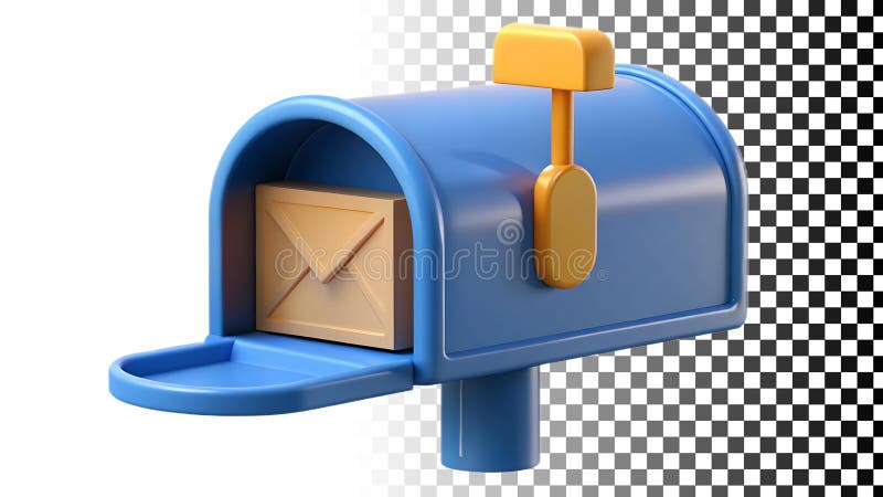 Blue Mailbox for Mail Delivery Showcasing Postal Service and ...