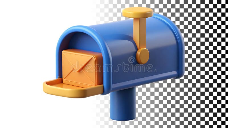 Blue Mailbox for Mail Delivery Showcasing Postal Service and ...