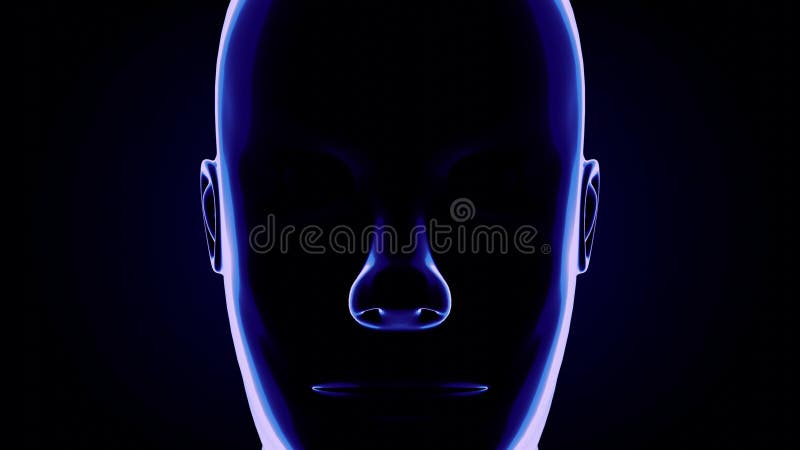 Blue Man Face - Zoom Effect Stock Footage - Video of humanoid, face ...