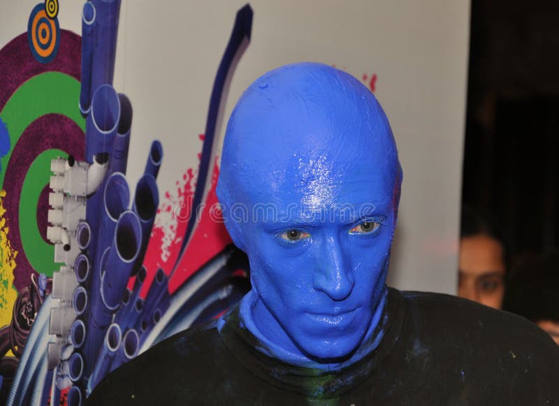 Blue Man Group editorial photo. Image of detail, group - 13801411
