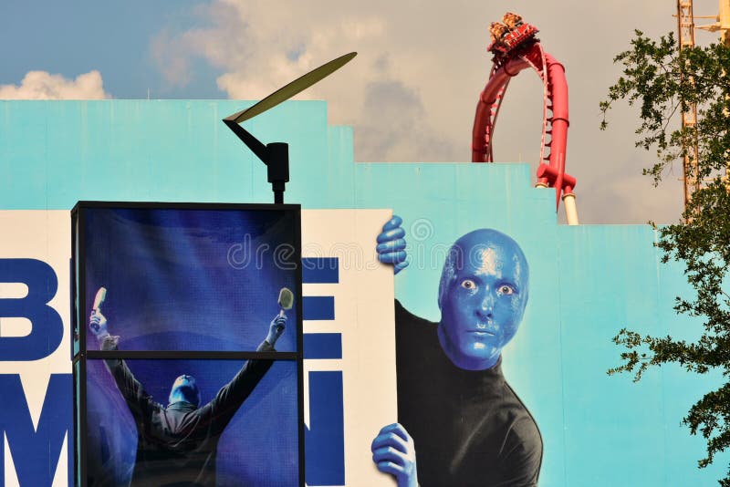 Blue Man Group Show at Citywalk Universal Studios. Editorial Stock ...