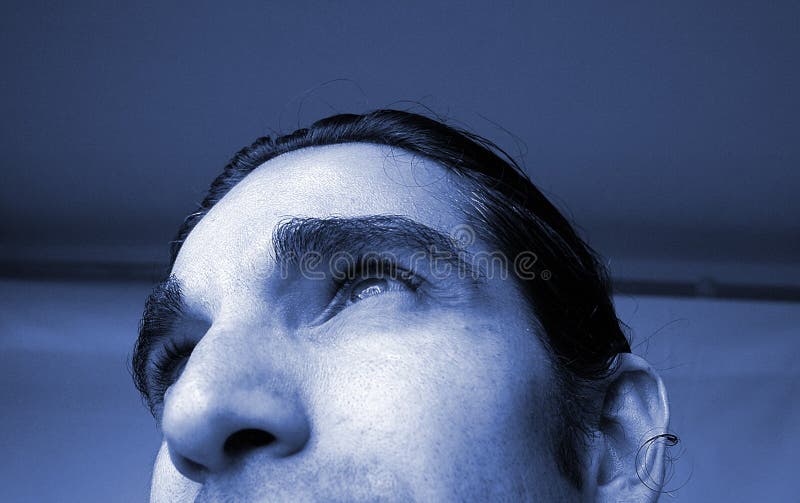 Blue man portrait stock image. Image of green, portrait - 32381