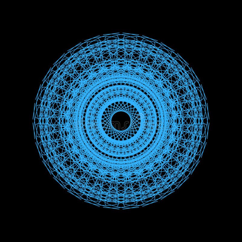 Illustration of Blue Mandala Pattern Stock Illustration - Illustration ...