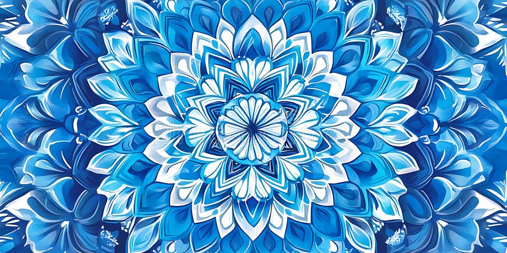 Blue Mandala Pattern Abstract Background Texture for Design Stock ...