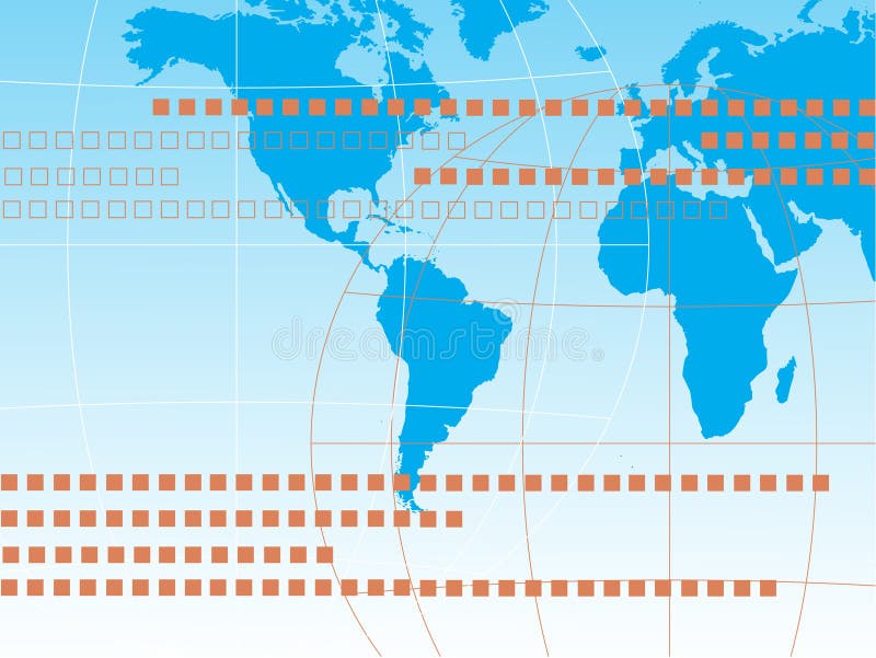 Blue map stock vector. Illustration of digitally, digital - 6671394