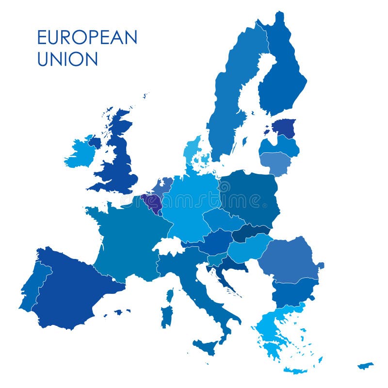 Map of European Union without UK. Vector Illustration Stock Vector ...
