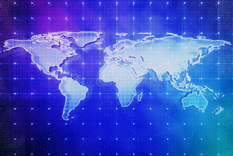 Blue map grid background stock illustration. Illustration of dots ...