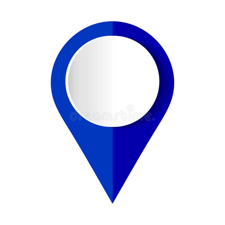 Blue Map Pin. Concept of Global Coordinate, Dot, Needle Tip, Ui. Map ...