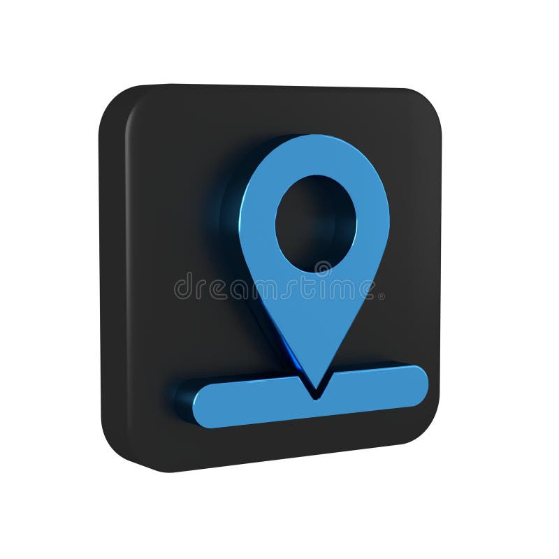 Blue Map Pin Icon Isolated on Transparent Background. Navigation ...