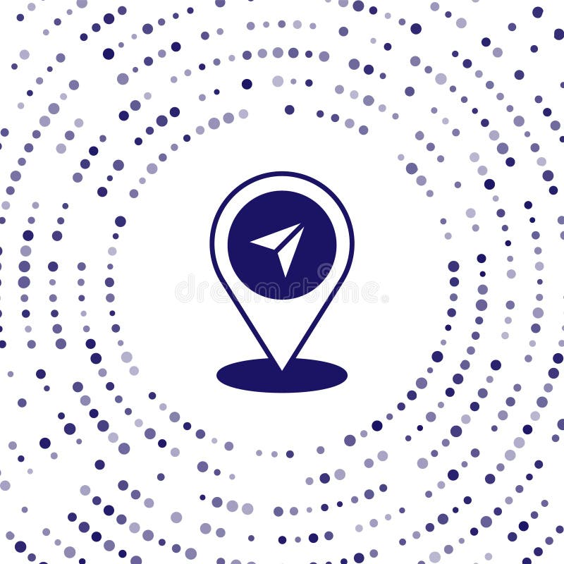 Blue Map Pin Icon Isolated on White Background. Navigation, Pointer ...