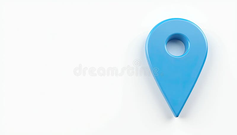 A Blue Map Pin Icon on a Plain White Background, Symbolizing Location ...