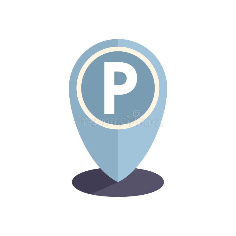 Blue Map Pin Pointing Parking Location Icon Stock Illustration ...