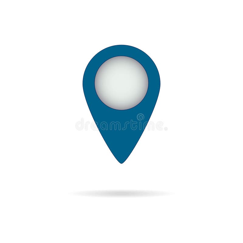 Blue Map Pin with Shadow. Mark, Pointer Pictogram. Location Icon Stock ...