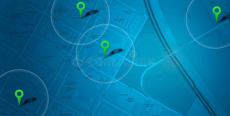 Blue map POI stock photo. Image of trip, navigation, city - 55228612