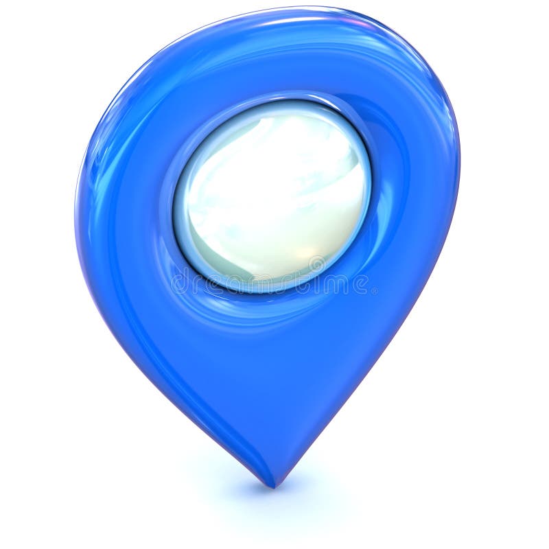 Blue Map pointer icon stock illustration. Illustration of direction ...