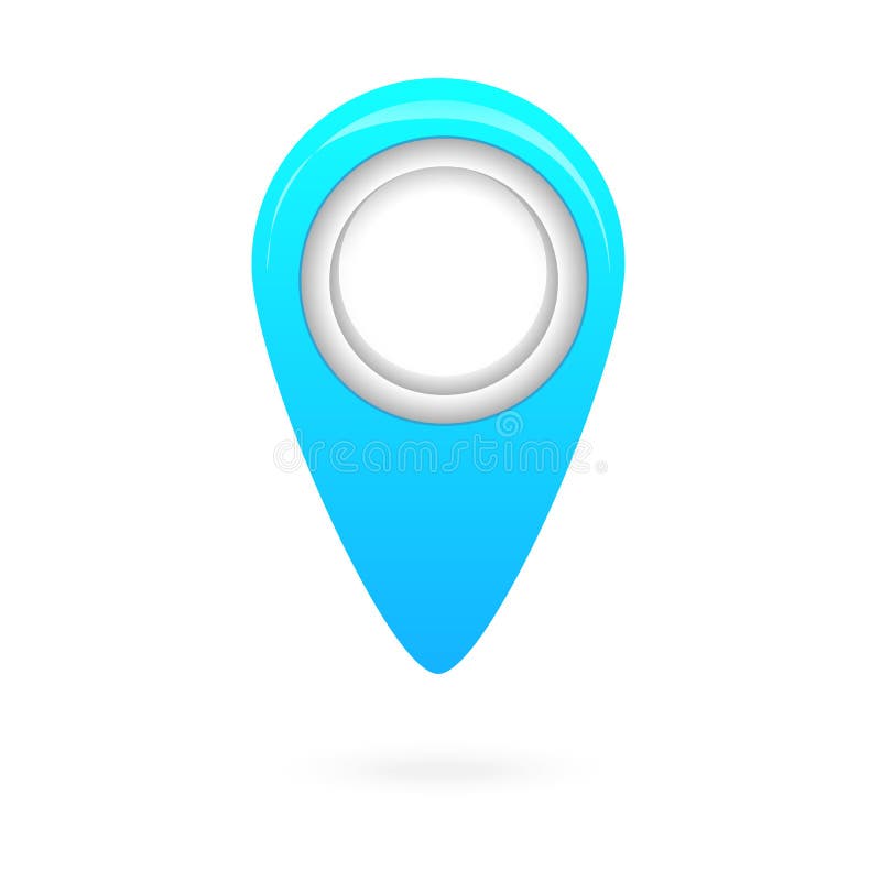 Blue Map Pointer Icon, GPS Location Symbol, Navigations Sign. Stock ...