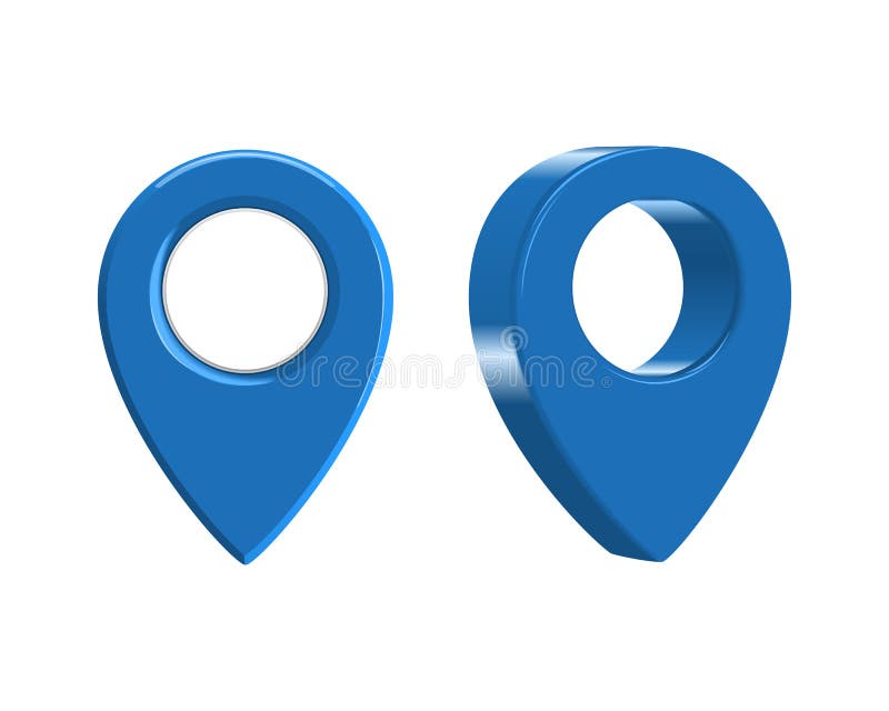 Blue Location icon stock vector. Illustration of icon - 118971017