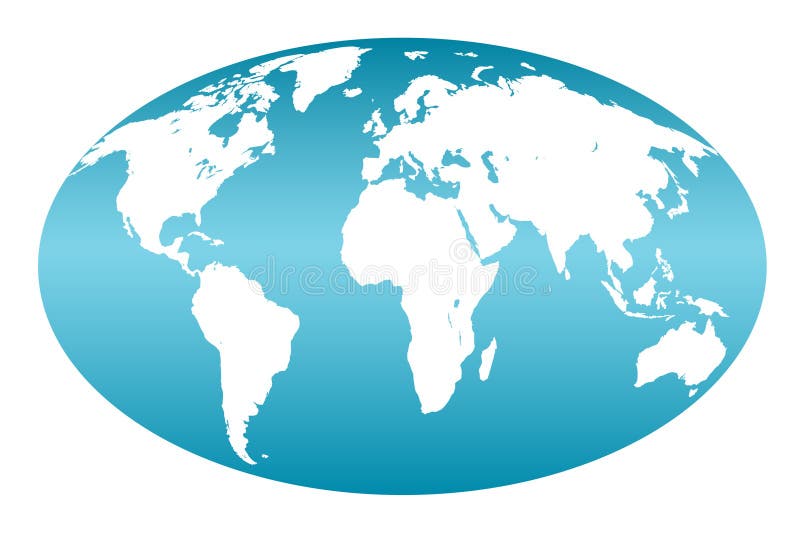 Blue map of the world stock vector. Illustration of international - 8476719