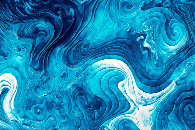 Blue Marble Acrylic Seamless Pattern with Water Wave and Swirl Texture ...