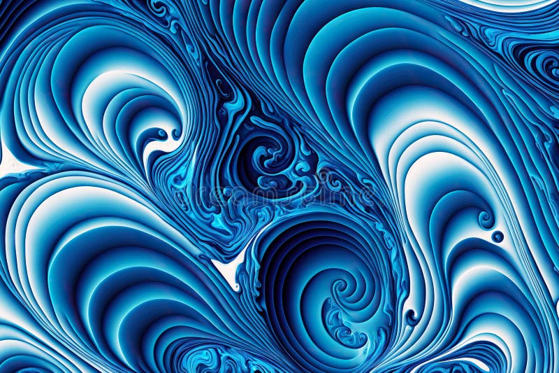 Blue Marble Acrylic Seamless Pattern with Water Wave and Swirl Texture ...