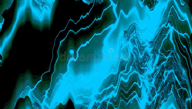 Blue Marble on Black Background. Abstract Banner on Blue Backdrop ...