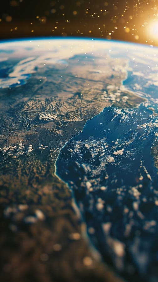 Blue Marble Earth Photographed from Space Stock Illustration ...