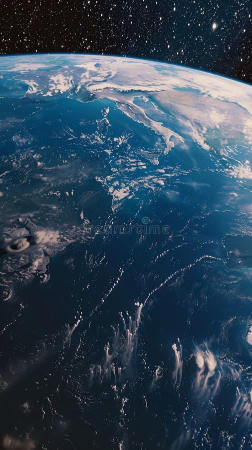 Blue Marble Earth Photographed from Space Stock Illustration ...