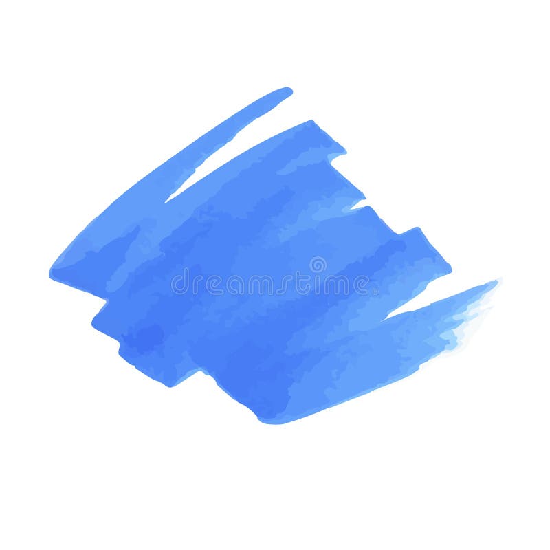 Blue Marker Lines and Stains. Vector Textured Design Elements. Stock ...